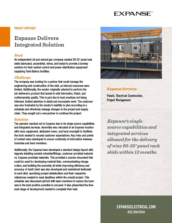 UL Listed Panels - Expanse Electrical